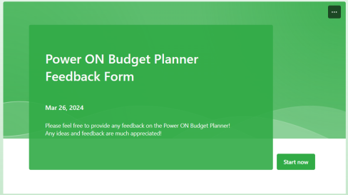 Submit an Idea or Give Feedback – Power ON